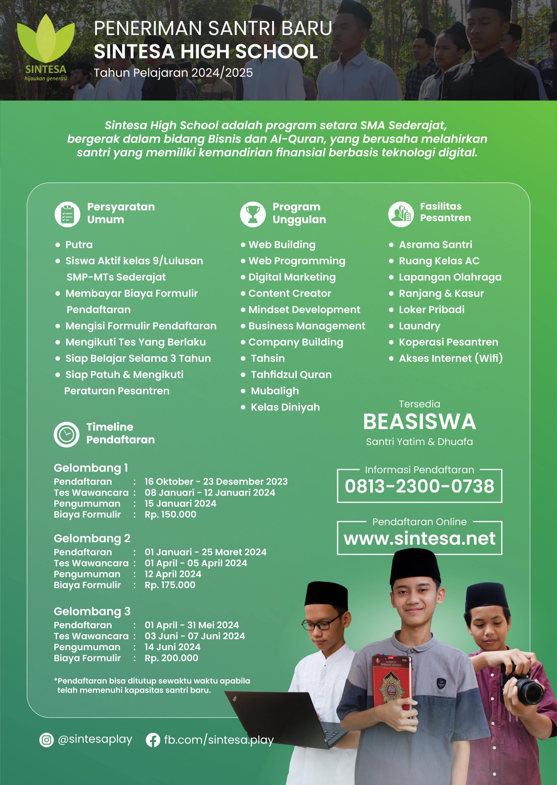 School - Pendaftaran Santri